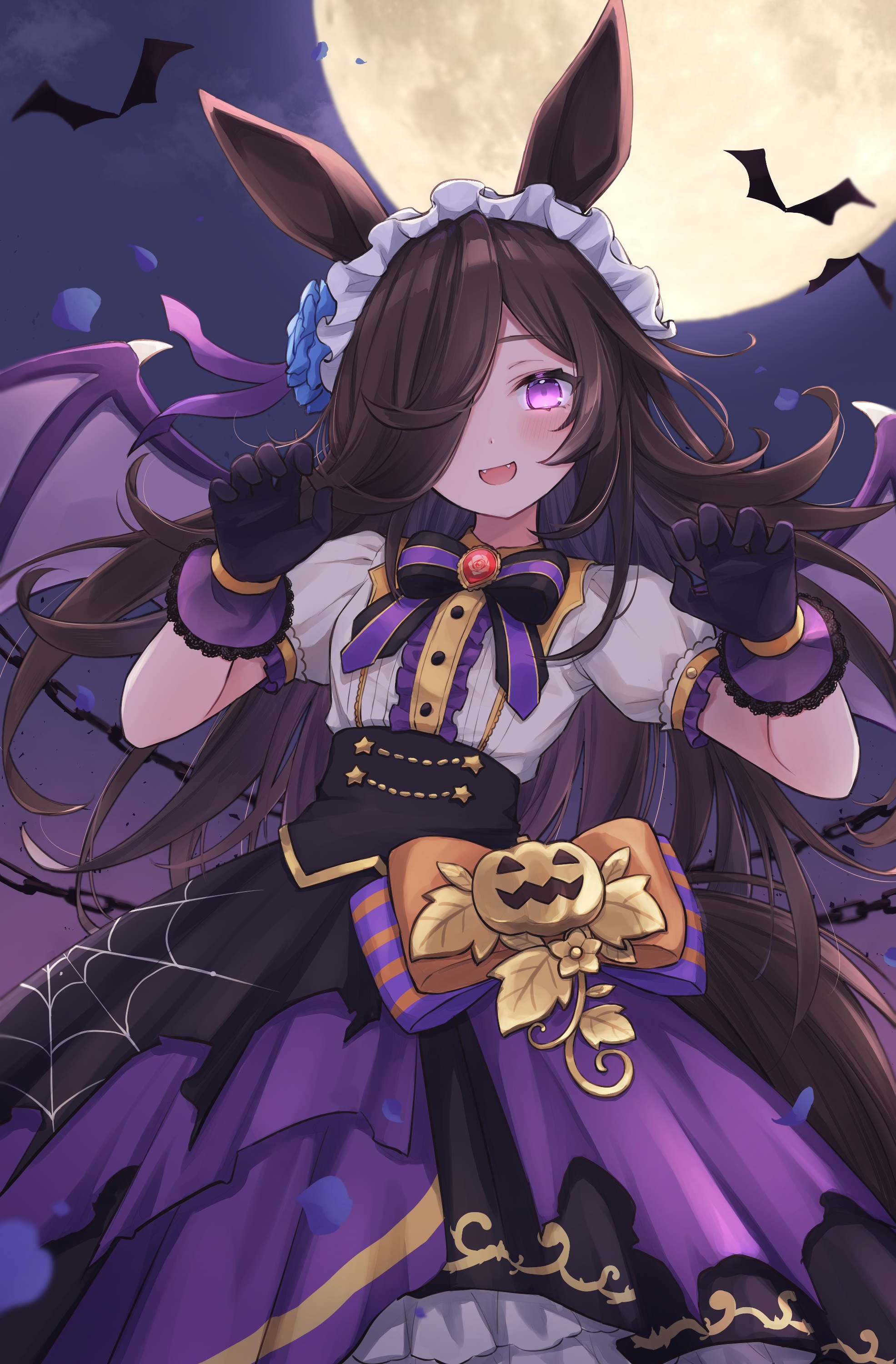 shano hiyori uma musume pretty derby rice shower (umamusume) animal ears halloween tail wings ...